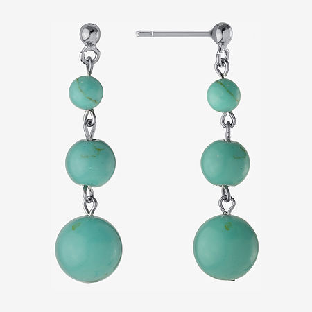Click here for Silver Treasures Enhanced Womens Blue Turquoise St... prices