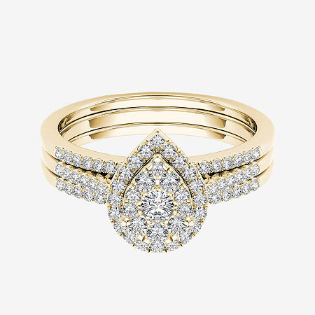 Click here for 1/2 CT.T.W. Natural Diamond 10K Yellow Gold Bridal... prices