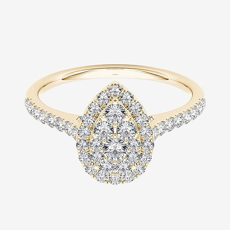 Click here for 3/4 CT.T.W. Natural Diamond 10K Yellow Gold Pear-S... prices
