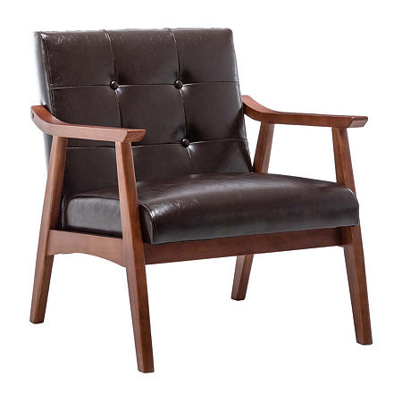 Convenience Concepts 27.5 Faux Leather Natalie Accent Chair - Espresso Faux Leather  Espresso