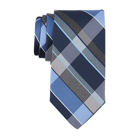 Click here for Stafford Plaid Tie  One Size  Blue prices
