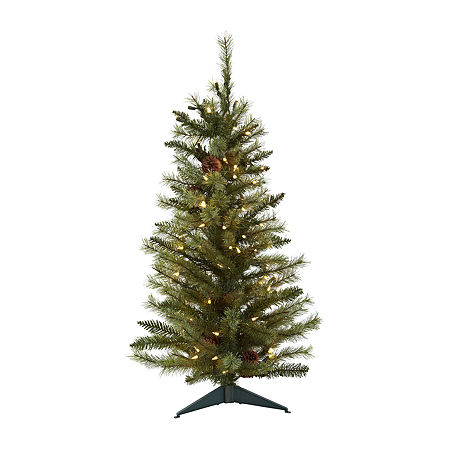 Click here for Nearly Natural Withcones 3 Foot Pre-Lit Christmas... prices
