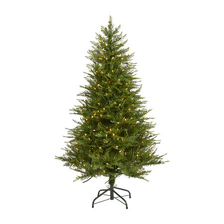 Click here for Nearly Natural Wisconsin Faux 5 Foot Pre-Lit Fir C... prices