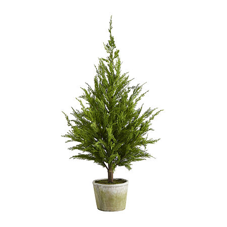 Click here for Nearly Natural Faux Planter 3 1/2 Foot Cedar Chris... prices