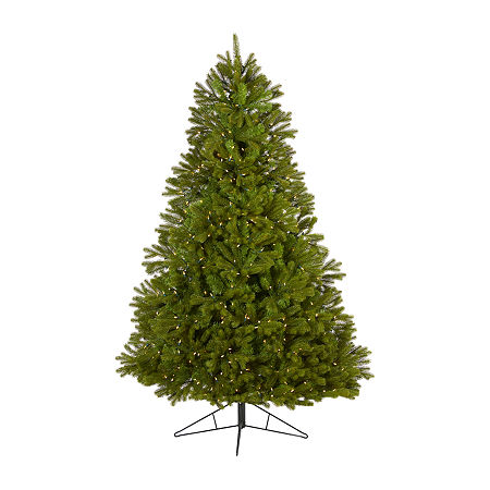 Click here for Nearly Natural Flat Back Faux 7 Foot Pre-Lit Spruc... prices