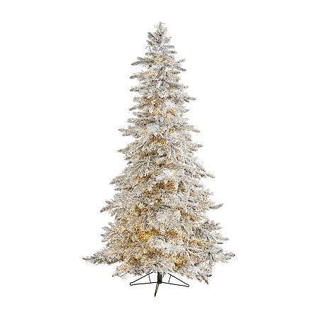 Click here for Nearly Natural Flocked Rocky Faux 7 1/2 Foot Pre-L... prices