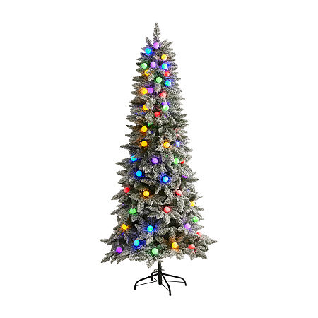 Click here for Nearly Natural Flocked Mountain Faux 6 1/2 Foot Pr... prices