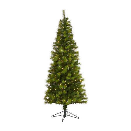 Click here for Nearly Natural Valley Faux 6 1/2 Foot Pre-Lit Pine... prices