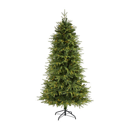 Click here for Nearly Natural Look Faux 6 1/2 Foot Pre-Lit Fir Ch... prices