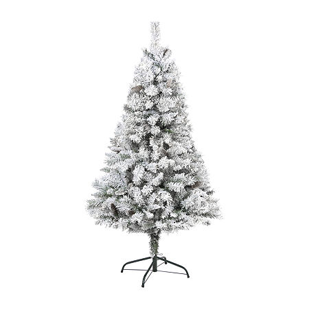 Click here for Nearly Natural Flocked White 5 Foot Pine Christmas... prices