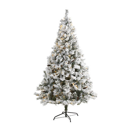 Click here for Nearly Natural Flocked River Faux 7 Foot Pre-Lit P... prices