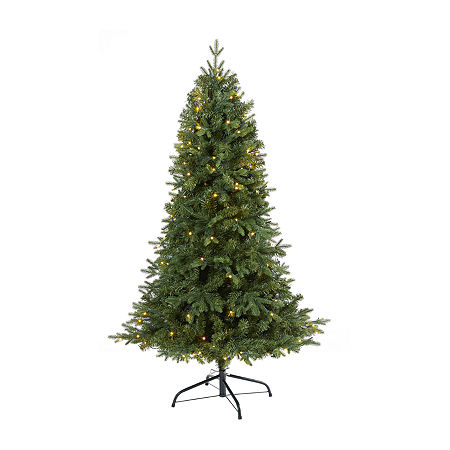 Click here for Nearly Natural Vermont Faux 5 Foot Pre-Lit Fir Chr... prices
