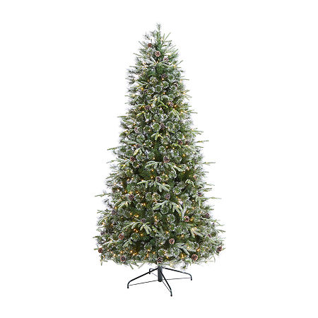 Click here for Nearly Natural Snowed Tipped 7 1/2 Foot Pre-Lit Pi... prices