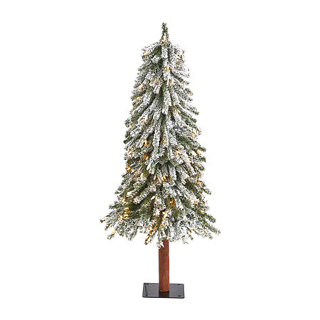 Click here for Nearly Natural Flocked 4 Foot Pre-Lit Christmas Tr... prices