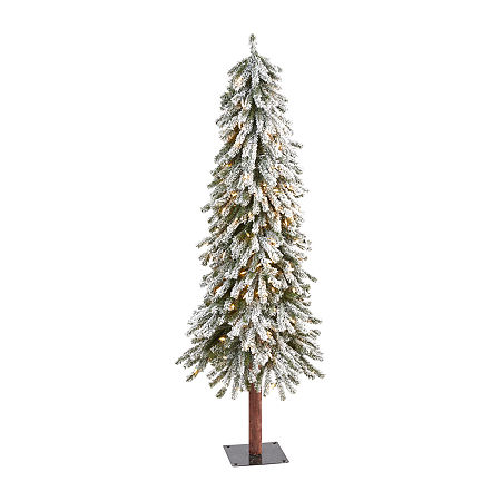 Click here for Nearly Natural Flocked 5 Foot Pre-Lit Christmas Tr... prices