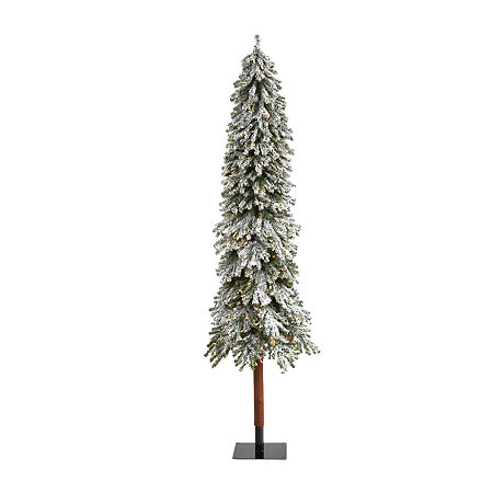 Click here for Nearly Natural Flocked Grand Faux 8 Foot Pre-Lit C... prices