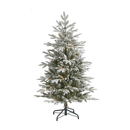 Click here for Nearly Natural Flocked 4 1/2 Foot Pre-Lit Spruce C... prices