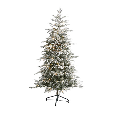 Click here for Nearly Natural Flocked 6 1/2 Foot Pre-Lit Spruce C... prices