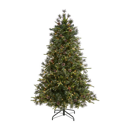 Click here for Nearly Natural Snowed Tipped Faux 6 Foot Pre-Lit P... prices
