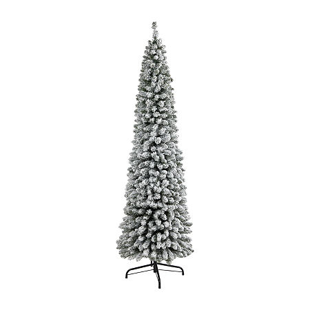 Click here for Nearly Natural Flocked Pencil 7 Foot Christmas Tre... prices