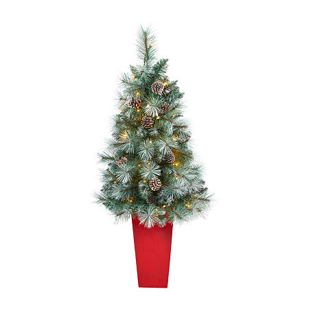 Click here for Nearly Natural Frosted Tip 4 Foot Pre-Lit Pine Chr... prices