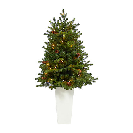 Click here for Nearly Natural Mountain 3 1/2 Foot Pre-Lit Fir Chr... prices