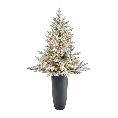 Click here for Nearly Natural Flocked Fraser 5 Foot Pre-Lit Fir C... prices
