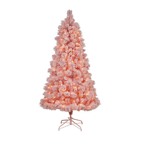 Click here for Nearly Natural Pink Faux 7 Foot Pre-Lit Christmas... prices