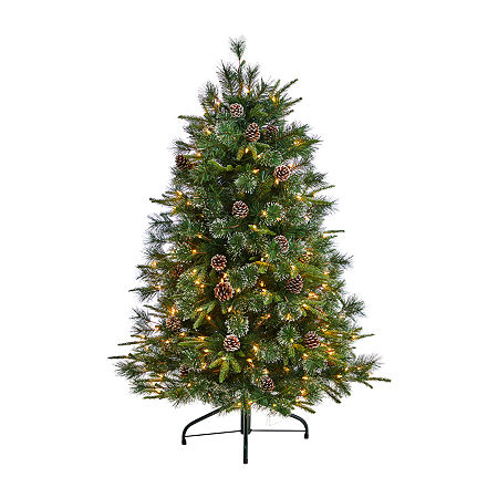 Click here for Nearly Natural Snowed Tipped Faux 5 Foot Pre-Lit P... prices