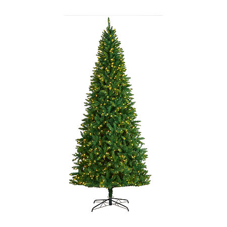 Click here for Nearly Natural Green Valley Faux 9 Foot Pre-Lit Fi... prices