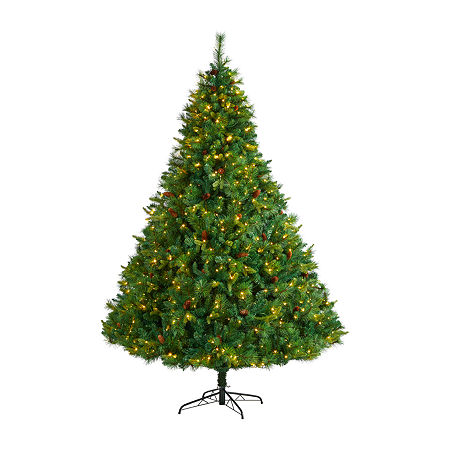 Click here for Nearly Natural Mixed Faux 8 Foot Pre-Lit Pine Chri... prices