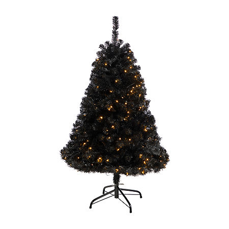Click here for Nearly Natural Black Faux 4 Foot Pre-Lit Christmas... prices