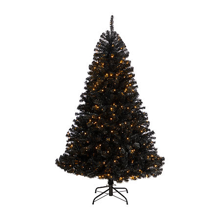 Click here for Nearly Natural Black Faux 6 Foot Pre-Lit Christmas... prices