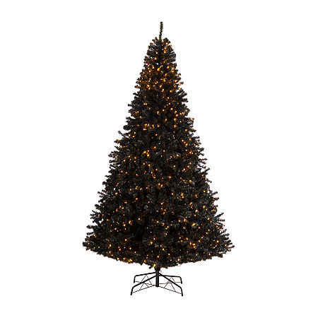 Click here for Nearly Natural Black Faux 10 Foot Pre-Lit Christma... prices