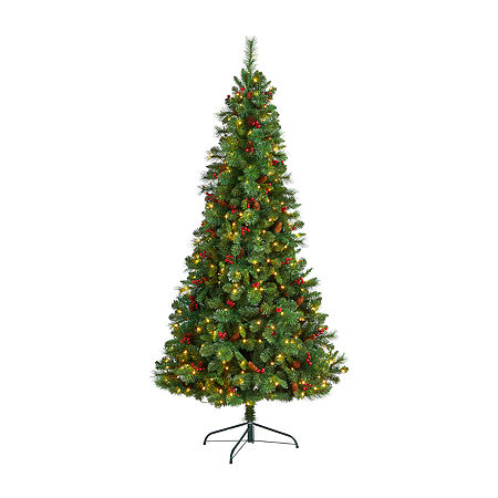 Click here for Nearly Natural Flat Back Faux 7 Foot Pre-Lit Pine... prices