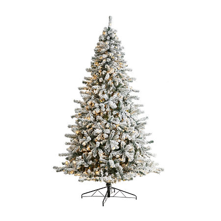 Click here for Nearly Natural Flocked 9 Foot Pre-Lit Spruce Chris... prices