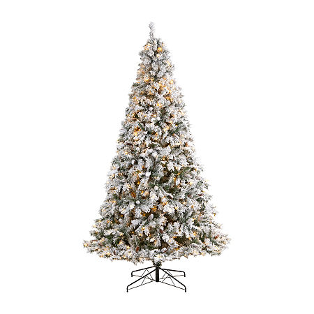 Click here for Nearly Natural Flocked Mountain Faux 9 Foot Pre-Li... prices