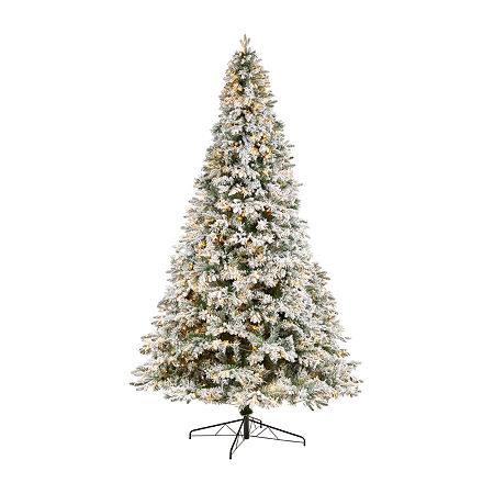 Click here for Nearly Natural Flocked Mixed Faux 10 Foot Pre-Lit... prices