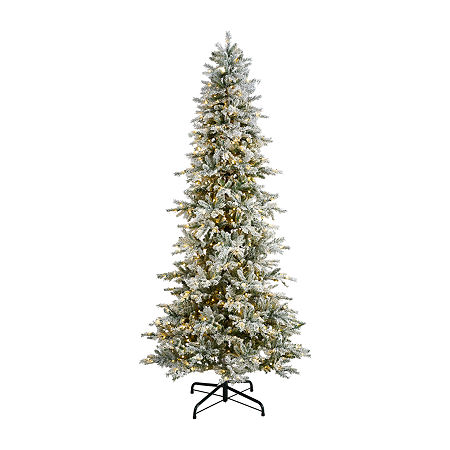 Click here for Nearly Natural Slim Flocked Faux 9 1/2 Foot Pre-Li... prices