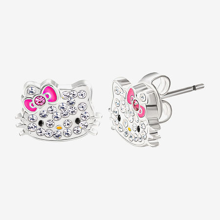 Click here for Crystal 8.6mm Bow Hello Kitty Stud Earrings  One S... prices