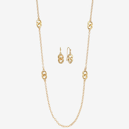 Click here for Liz Claiborne Station Necklace And Drop Earring Wo... prices
