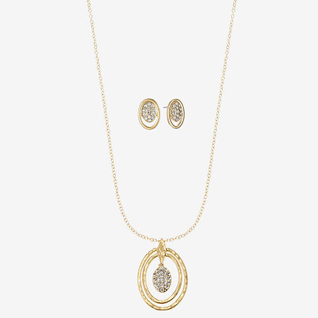 Click here for Liz Claiborne Orbital Pendant Necklace And Stud Ea... prices