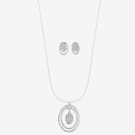 Click here for Liz Claiborne Orbital Pendant Necklace And Stud Ea... prices