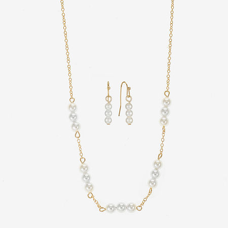 Click here for Liz Claiborne Gold Tone Collar Necklace And Drop E... prices