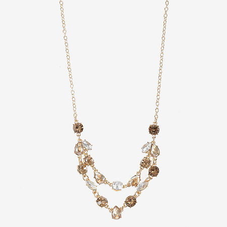 Click here for Monet Jewelry Gold Tone Layered Womens Brown 17 In... prices
