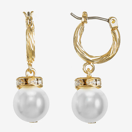 Click here for Monet Jewelry Womens Glass Simulated Pearl Round H... prices