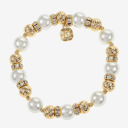 Click here for Monet Jewelry Womens Glass Simulated Pearl Round S... prices