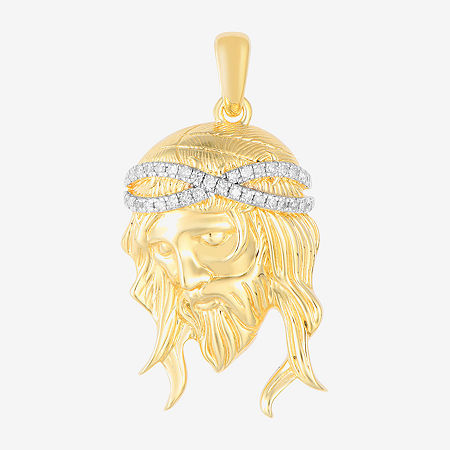 Click here for Jesus Mens 1/8 CT. T.W. Natural White Diamond Ster... prices