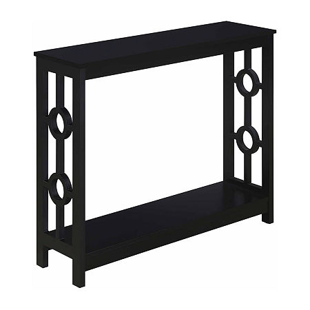 Click here for Ring Console Table With Shelf  One Size  Black prices