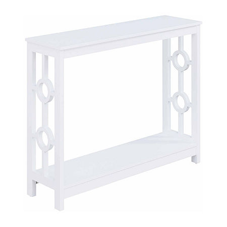 Click here for Ring Console Table With Shelf  One Size  White prices